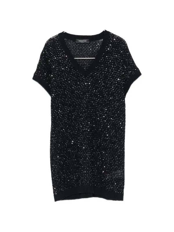 Fabiana Filippi Embellished V-neck Top