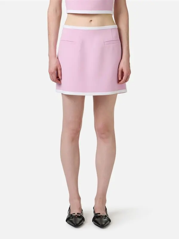 Iceberg Low-waisted Mini Skirt In Viscose Cady