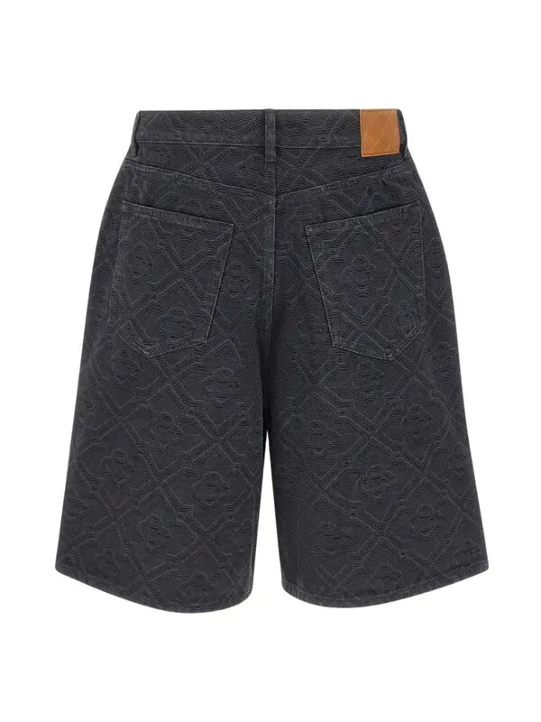 Casablanca Embossed Floral Pattern Relaxed Fit Shorts