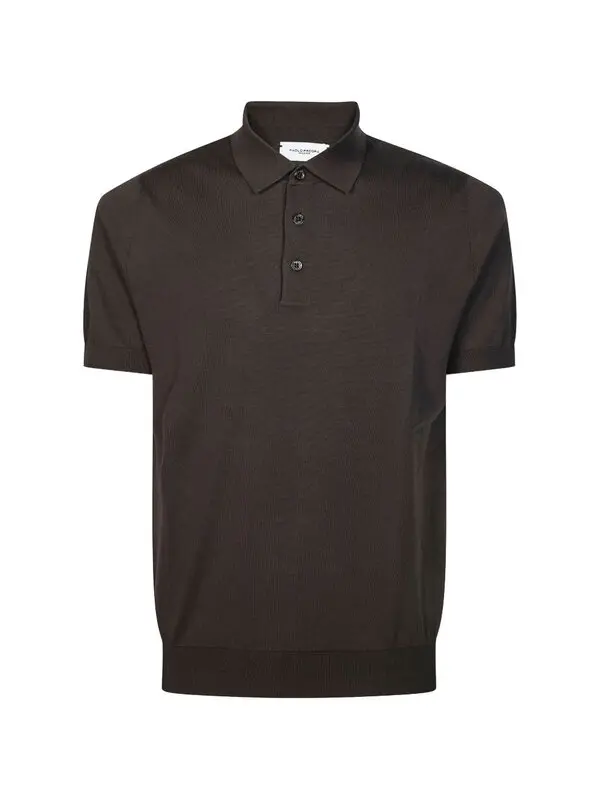 PAOLO PECORA Cotton Polo Shirt - Brown