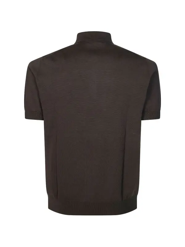 PAOLO PECORA Cotton Polo Shirt - Brown