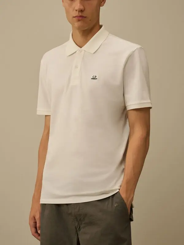 C.P. COMPANY C. P. Company Piquet Polo Shirt - White