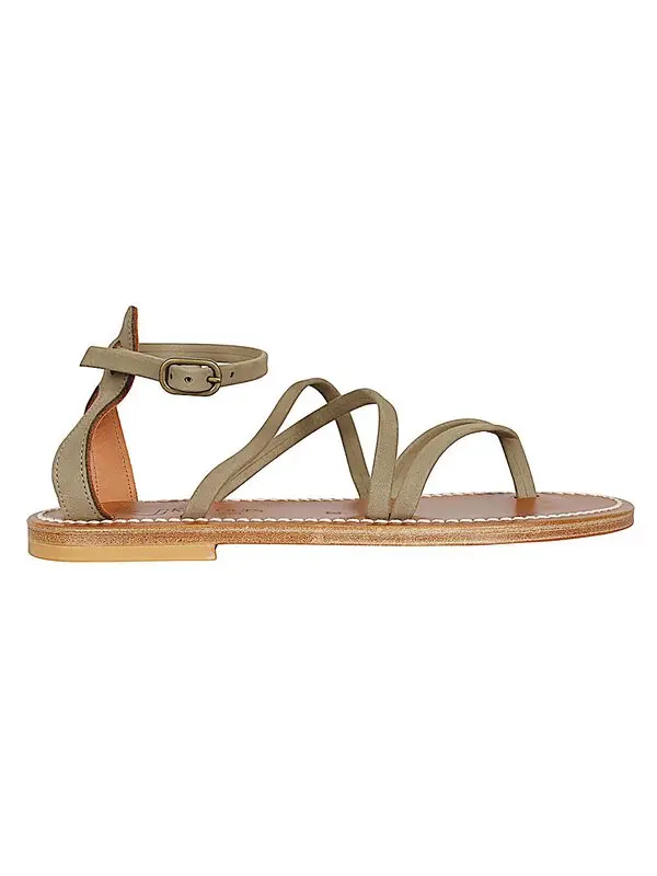 K.JACQUES Epicure Leather Sandals - Green
