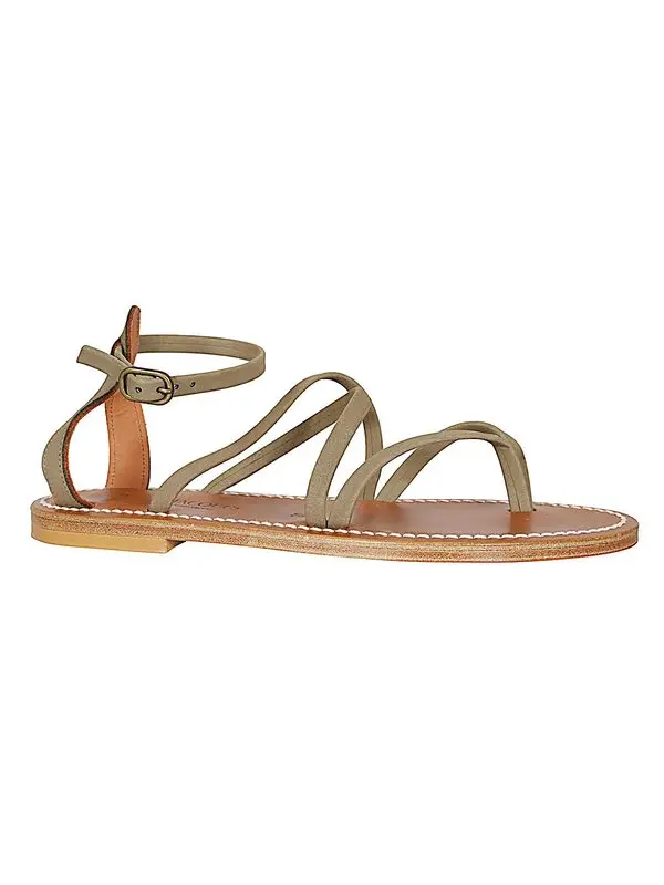 K.JACQUES Epicure Leather Sandals - Green