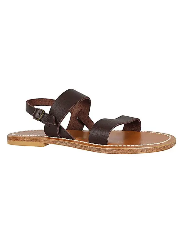 K.JACQUES Barigoule Leather Sandals - Brown
