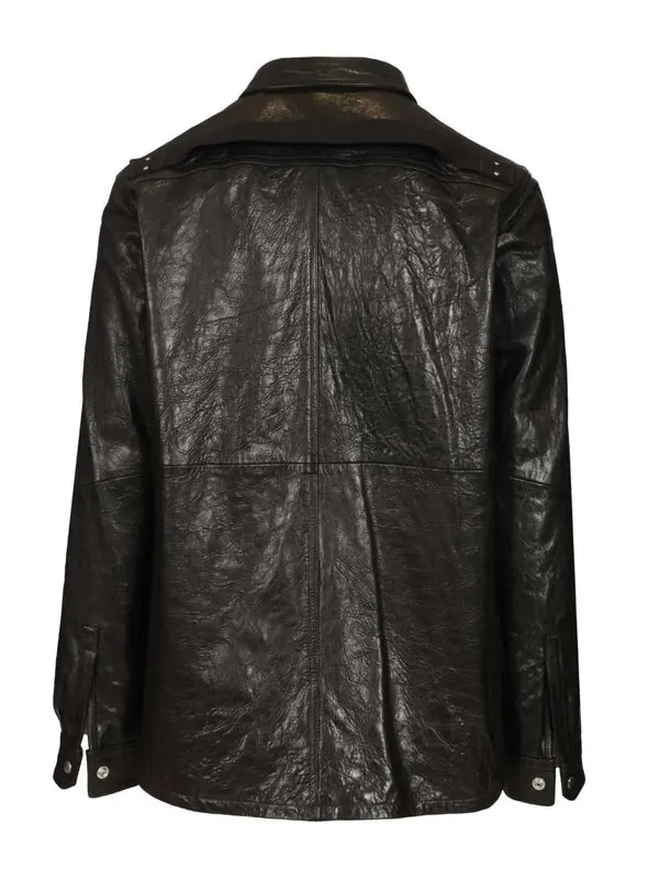Rick Owens Leather Shirt Jacket