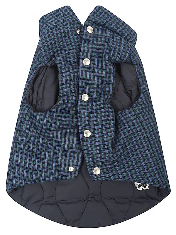 POLDO DOG COUTURE Reversible Checked Dog Coat