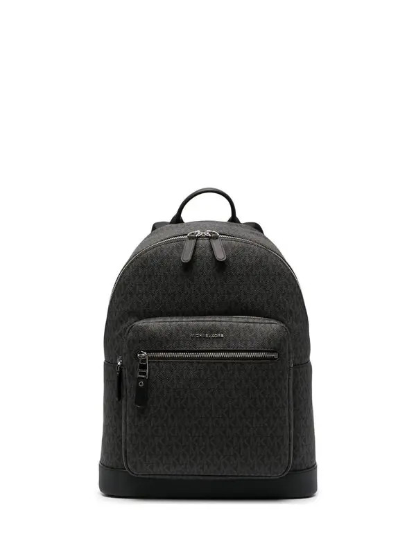 Michael Kors Hudson Backpack With Monogram - Black