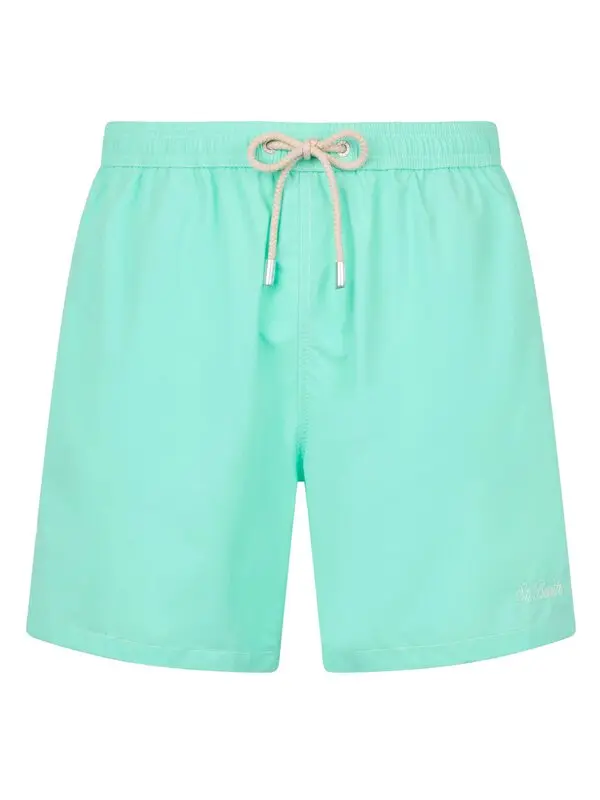 MC2 SAINT BARTH Hartford Swim Shorts With Drawstring And Back Pocket - Green
