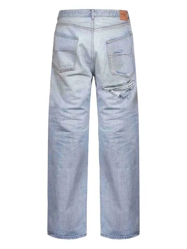 Balenciaga Distressed Fit Jeans - Blue