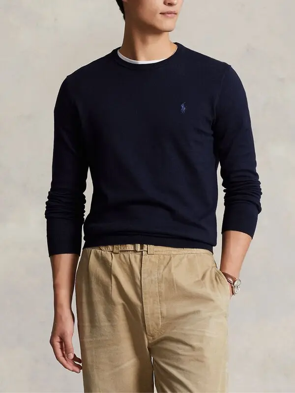 Polo Ralph Lauren Cotton Crew Neck Sweater - Blue