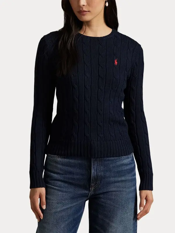 Polo Ralph Lauren Cable Knit Crewneck Sweater - Blue
