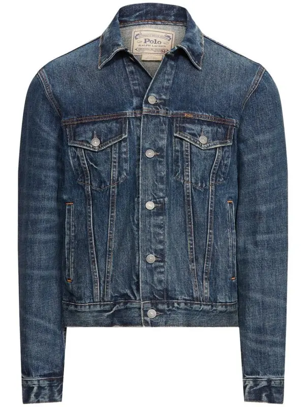 Polo Ralph Lauren Distressed Denim Trucker Jacket - Blue