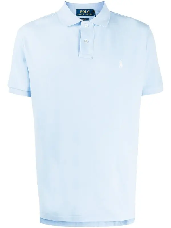 Polo Ralph Lauren Slim Fit Mesh Polo - Sky Blue