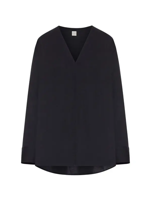 TOTEME V-neck Blouse With Cuffed Long Sleeves