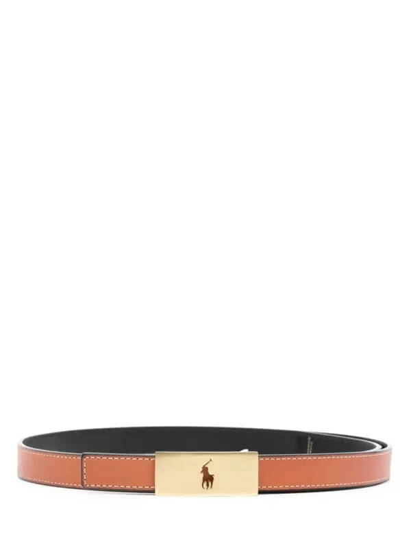Polo Ralph Lauren Reversible Vachetta Leather Belt - Black