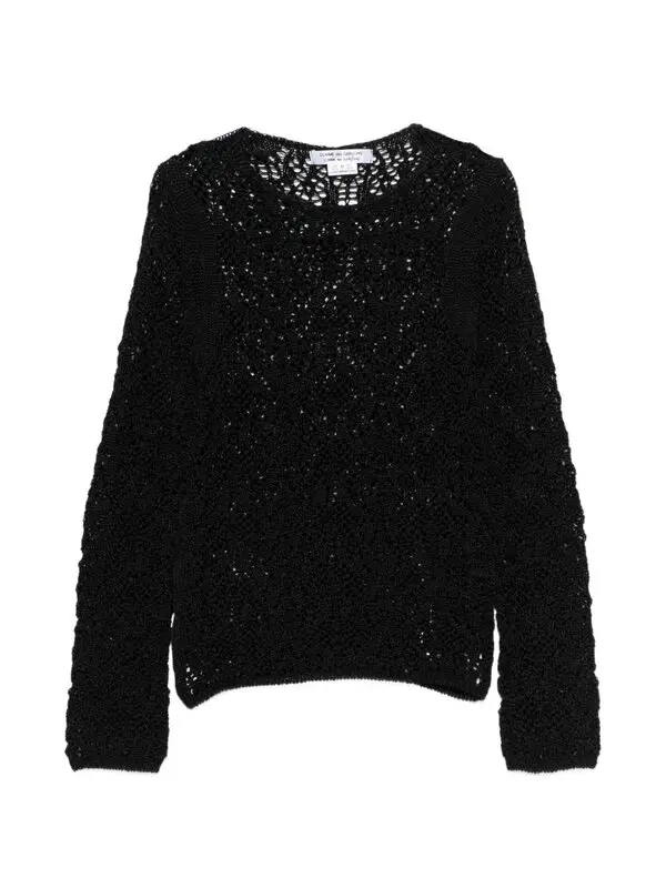 Comme Des Garçons Open-knit Crewneck Sweater