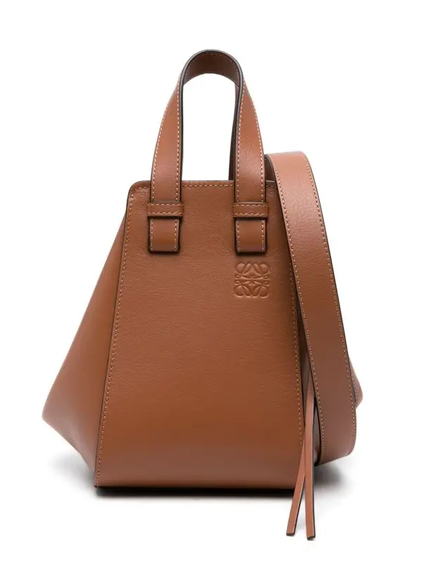 Loewe Hammock Compact Leather Handbag - Brown
