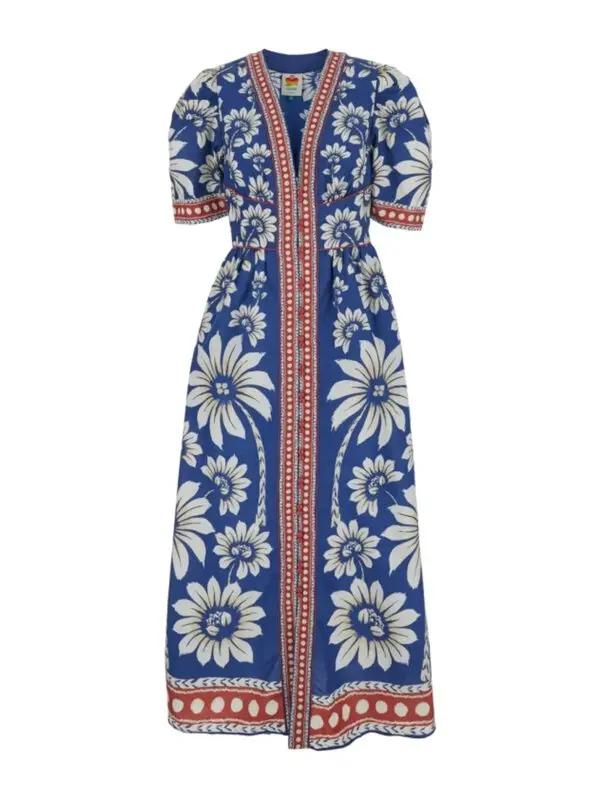 Farm Rio Moon Dress Maxi Dress With Floral Print