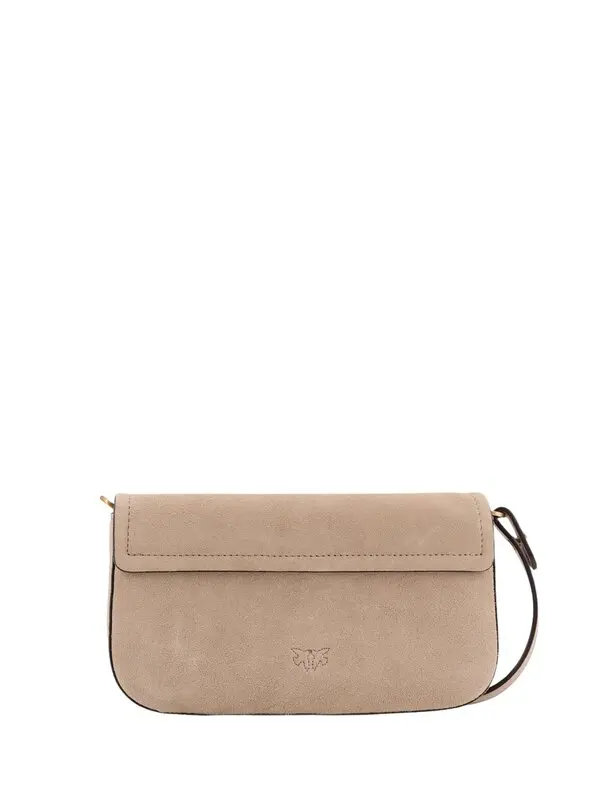 Pinko Saddle Flat Bag - Beige