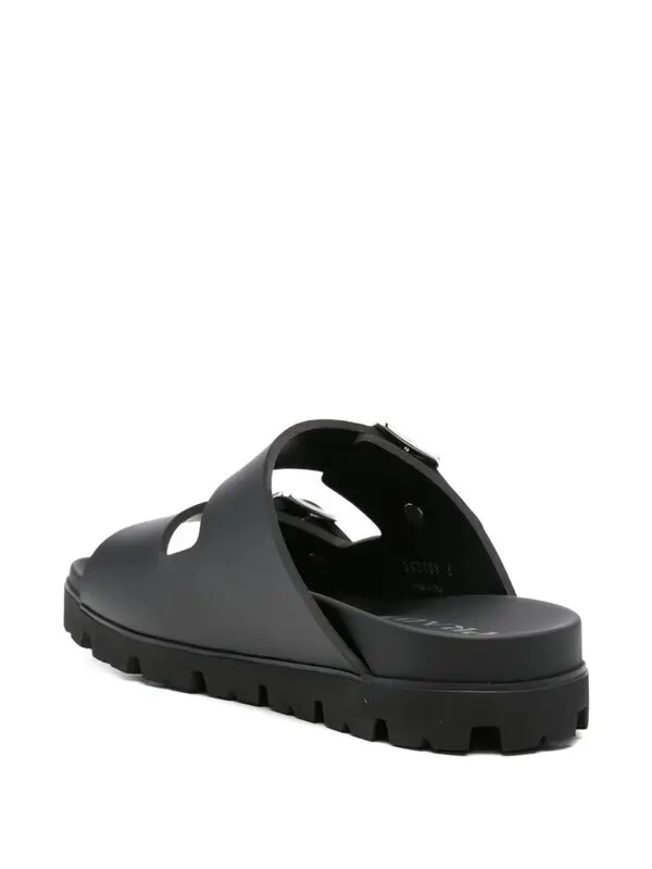 Prada Flat Sandals With Buckle Detail