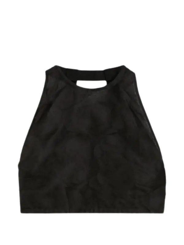 Max Mara Sleeveless Halterneck Silk Top With Cut-out Detail