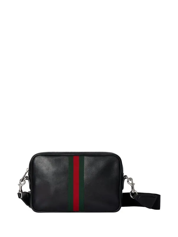 Gucci Web Stripe Shoulder Bag - Black