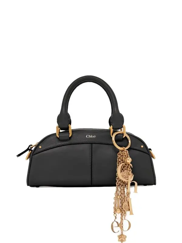 Chloé Small Leather Bowling Bag With Gold-tone Hardware - Black