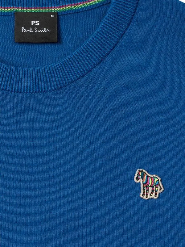 Paul Smith Zebra Logo Crew Neck Cotton Sweater