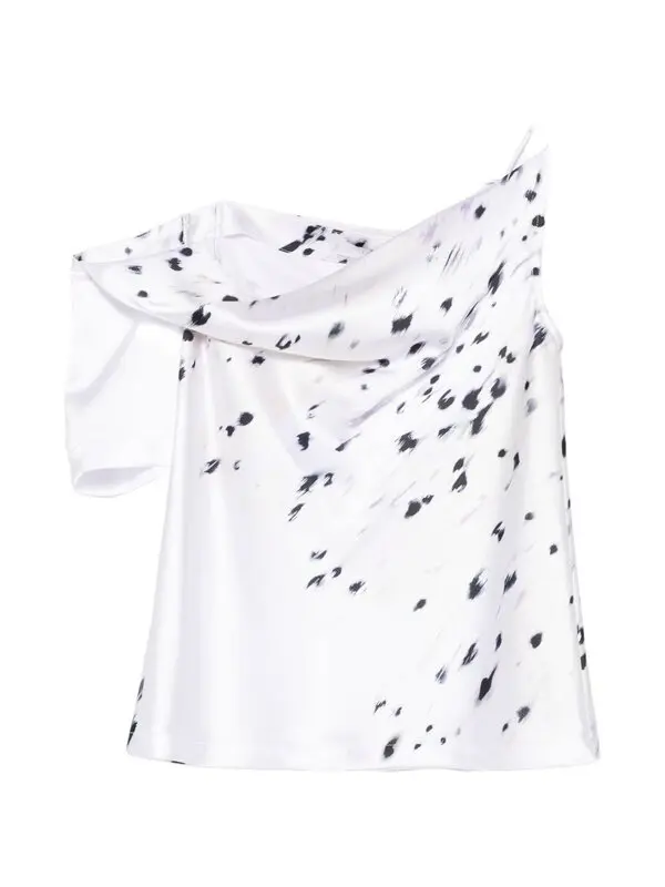 IRO PARIS Venuzia Printed One-shoulder Top - Grey