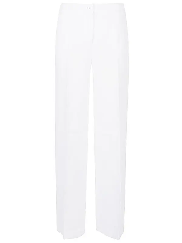 VIA MASINI 80 Linen Wide-leg Trousers