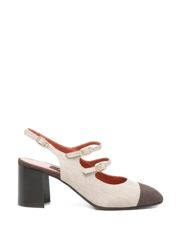 CAREL Papaya Slingback Block Heel Pumps