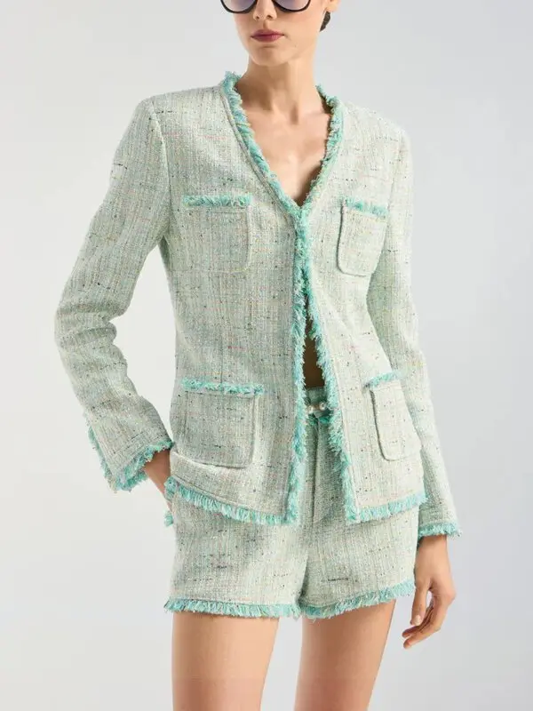 GENNY Fringe Trimmed Blazer