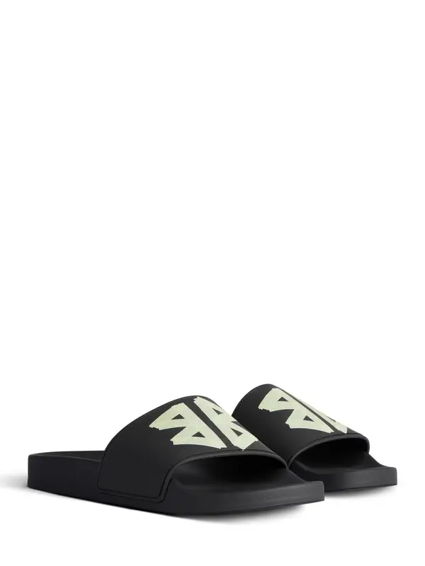 Balenciaga Logo Pool Slides