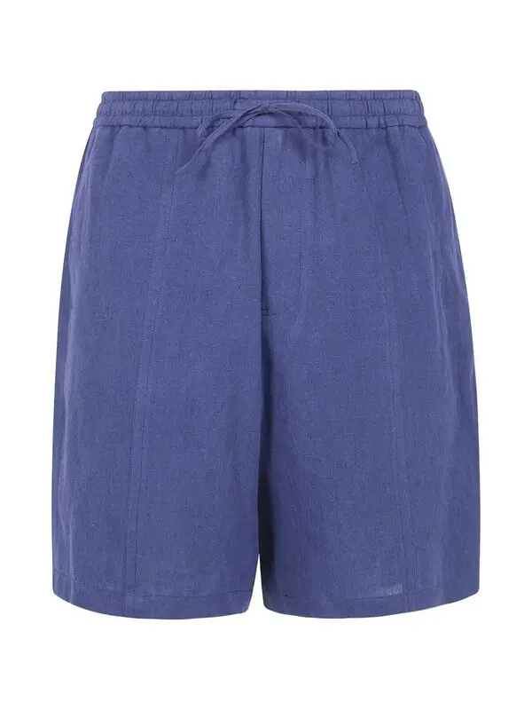 Emporio Armani Linen Shorts With Drawstring