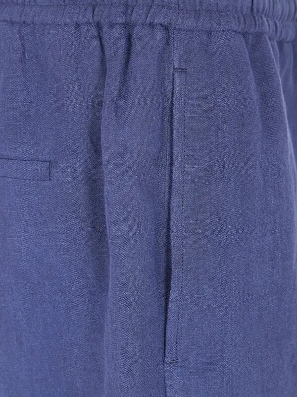 Emporio Armani Linen Shorts With Drawstring