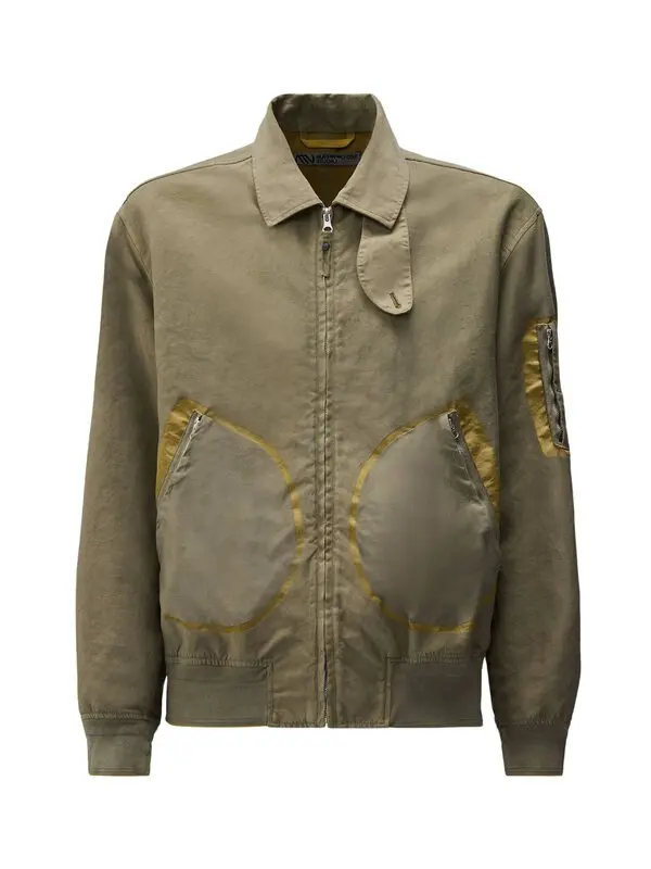 MASSIMO OSTI STUDIO Garment-dyed Jacquard Bomber Jacket