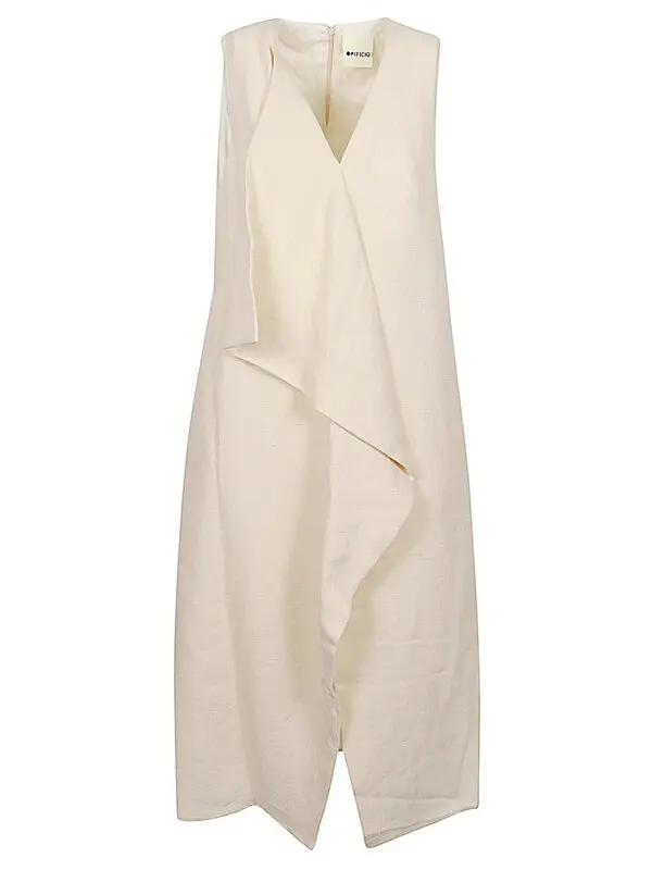 OPIFICIO Linen Blend Long Dress