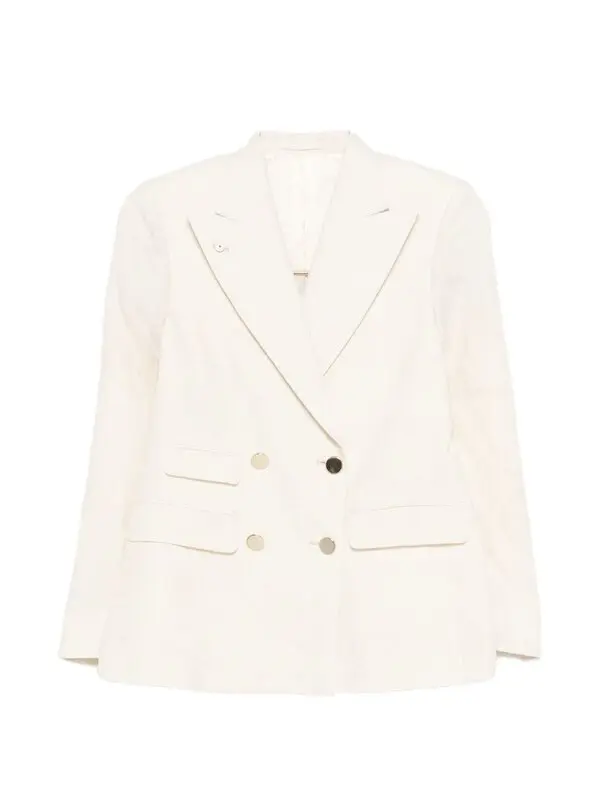L.B.M. 1911 Double-breasted Linen Blend Jacket