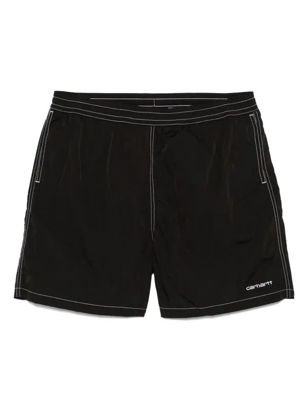 Carhartt Work In Progress Elasticated Waist Swim Shorts - Black