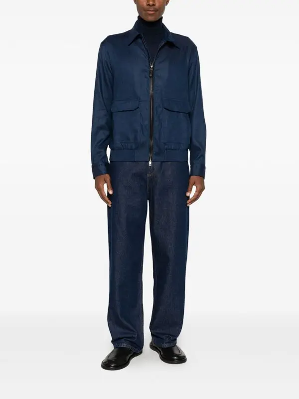 Brioni Linen And Wool Blouson Jacket
