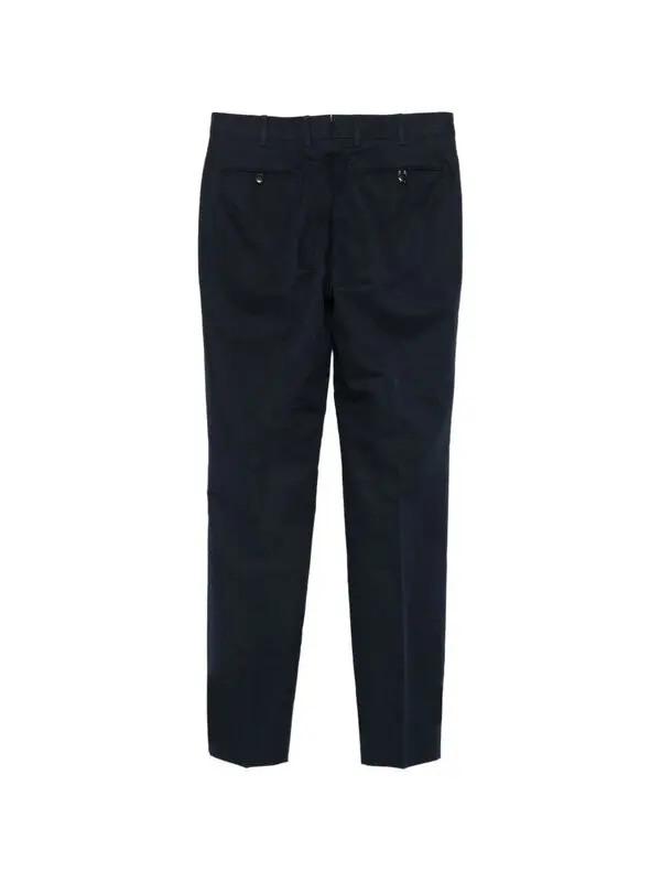Brioni Pienza Cotton And Linen Trousers - Blue