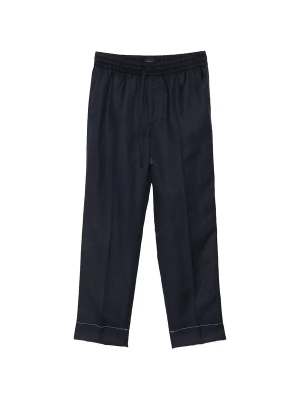Brioni Asolo Linen And Wool Trousers