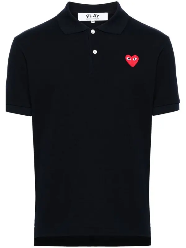 Play Comme Des Garcon Cotton Polo Shirt - Blue