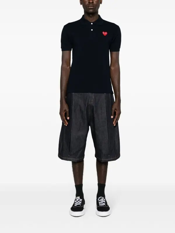 Play Comme Des Garcon Cotton Polo Shirt - Blue