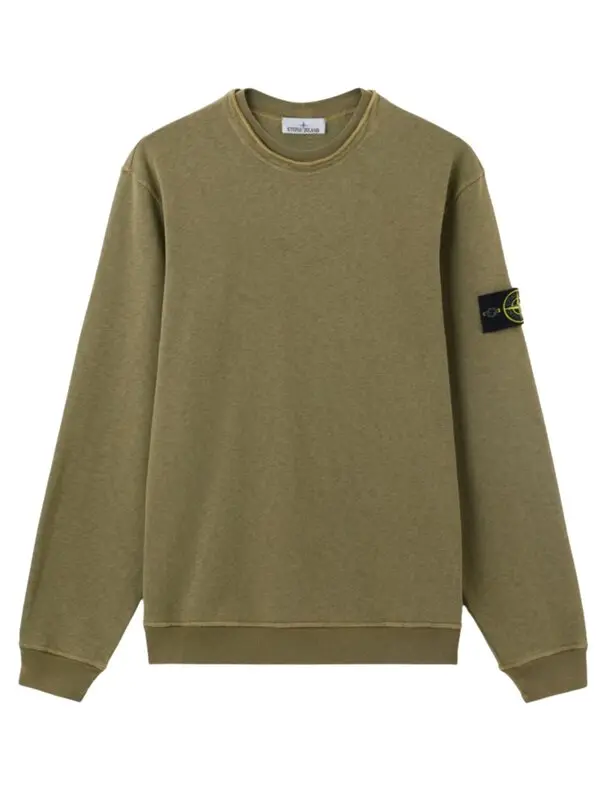 Stone Island Crew Neck Sweater With Logo Patch