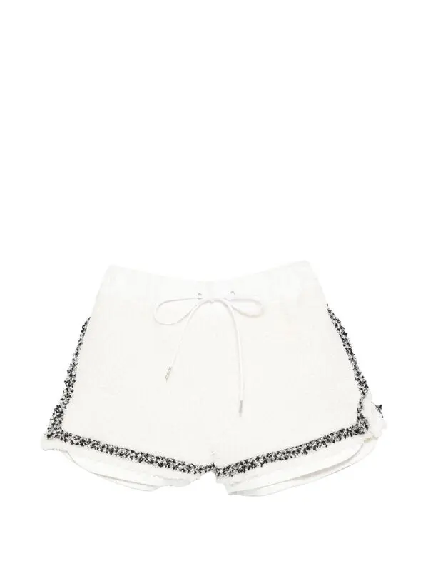 Sacai Tweed Shorts - White