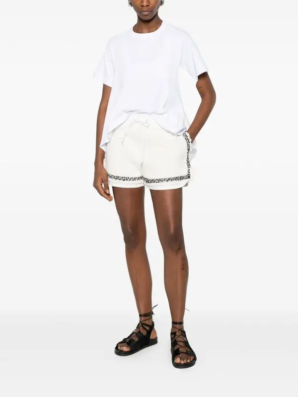 Sacai Tweed Shorts - White