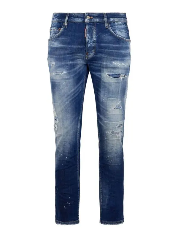 Dsquared2 Medium Wash Skater Jeans - Blue