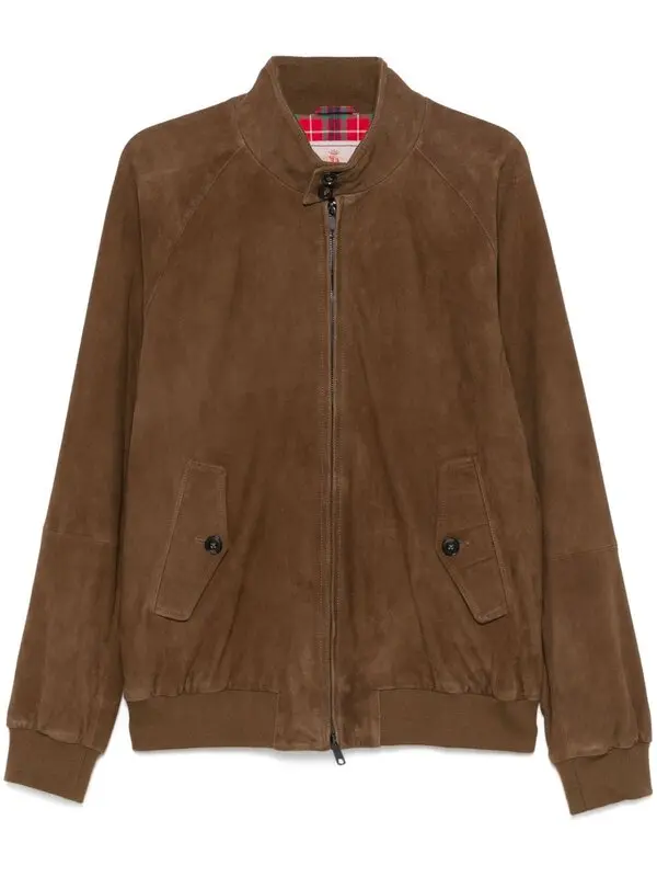 BARACUTA Suede Bomber Jacket